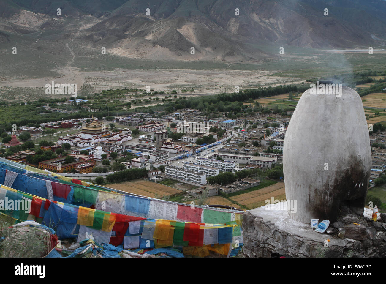 View of the Buddhist monastery Samye, Tibet, China Stock Photo - Alamy