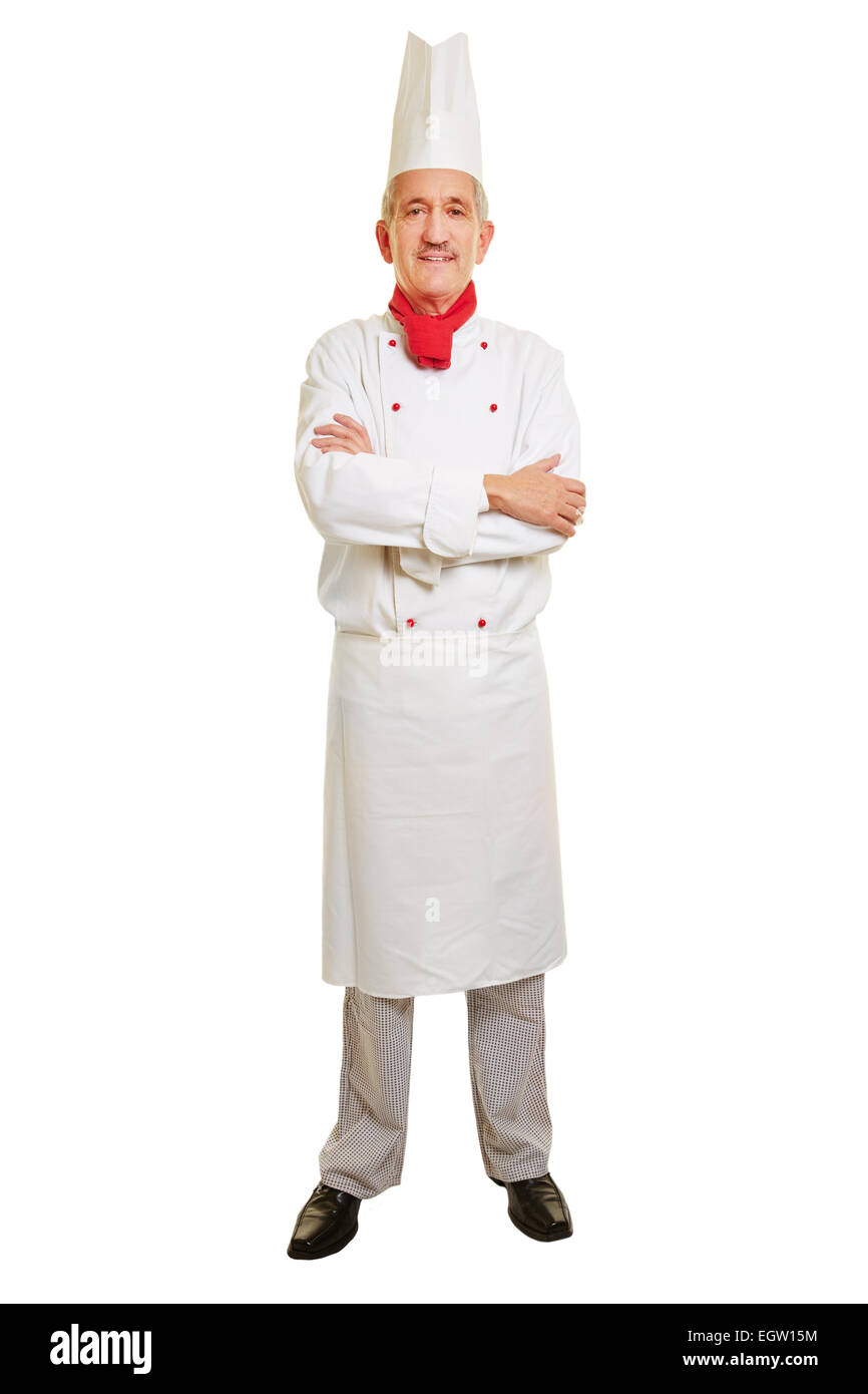 Full body shot of chef cook in workwear with his arms crossed Stock ...