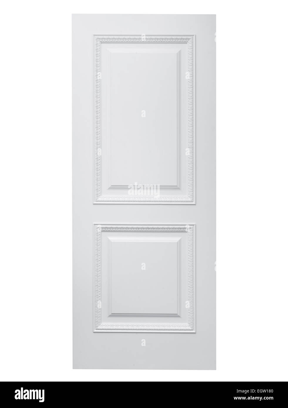 Entrance wooden door on a white background Stock Photo - Alamy