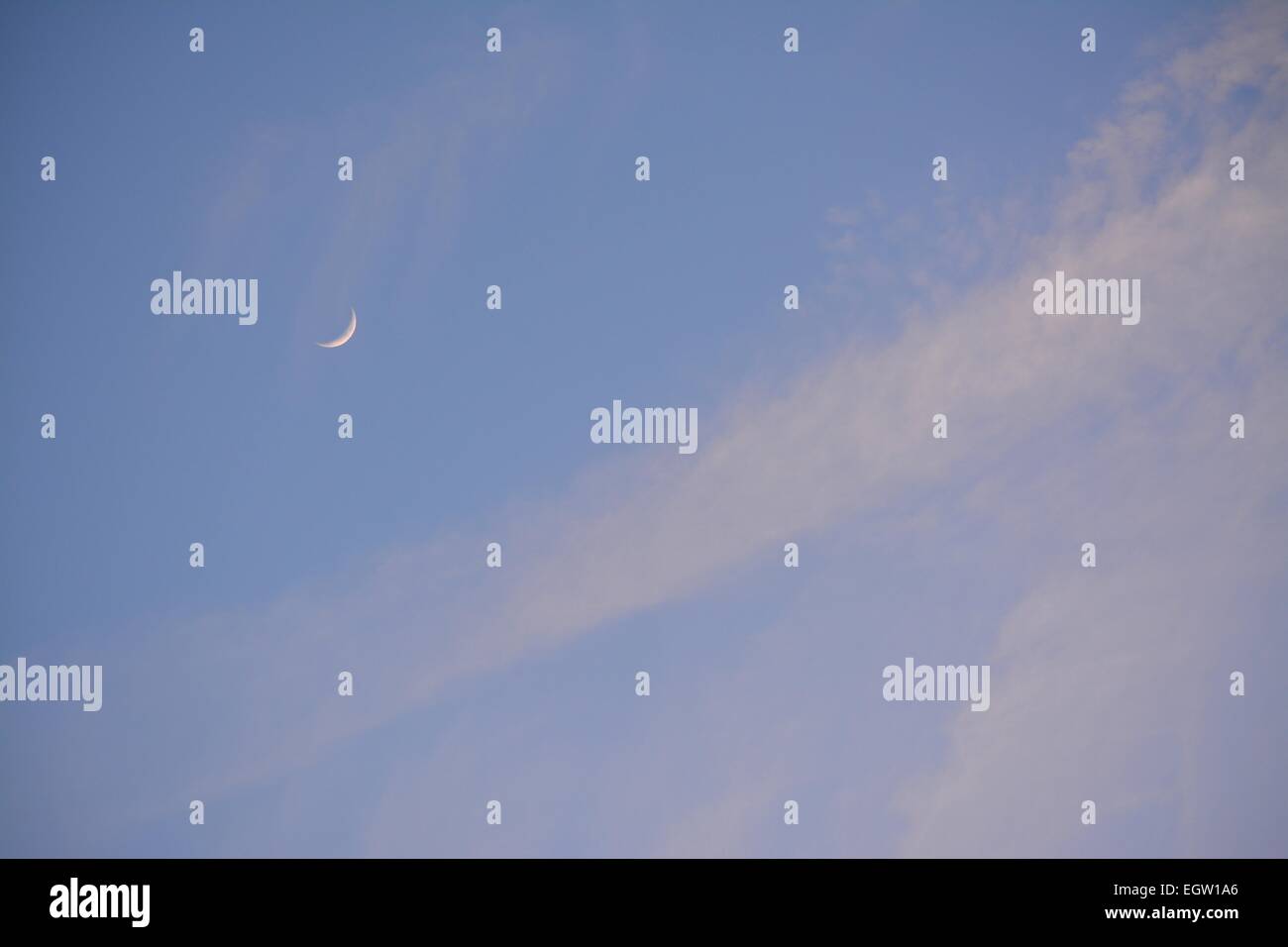 Moon in daylight Stock Photo - Alamy