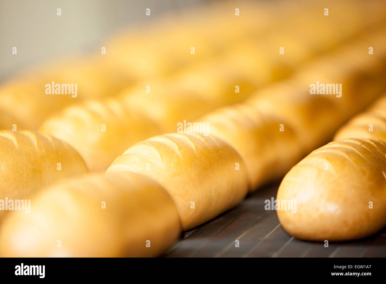 Bread bakery food factory. White bread. loaf Stock Photo - Alamy