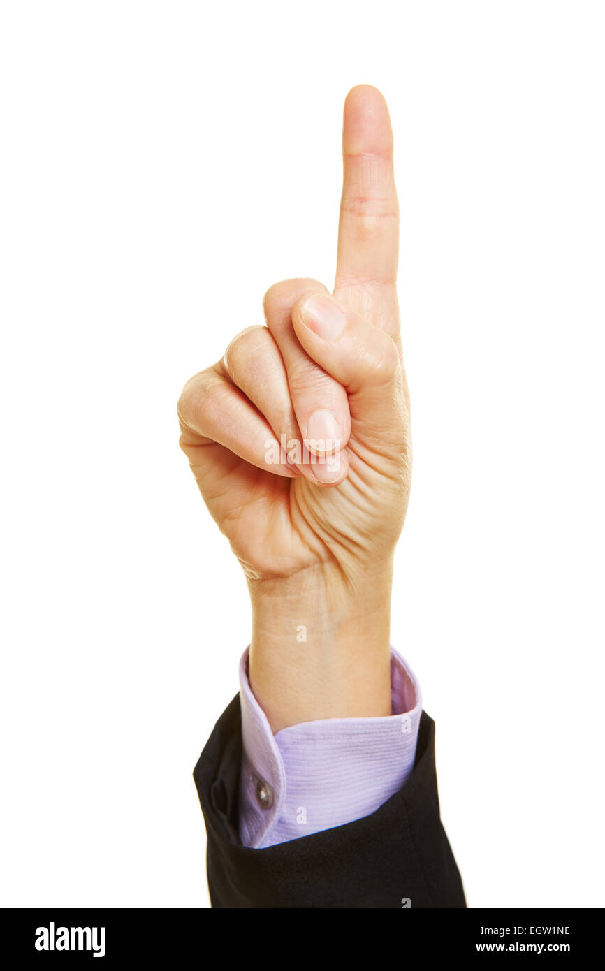Woman number 1 hand gesture hi-res stock photography and images - Alamy