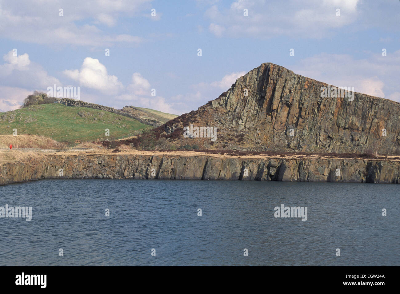Cawfields Quarry by Hadrian's Wall Northumberland England UK Stock ...