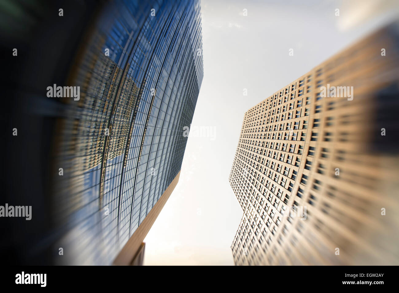 Wide Lens View of Modern Buildings. Business Concept Stock Photo - Alamy