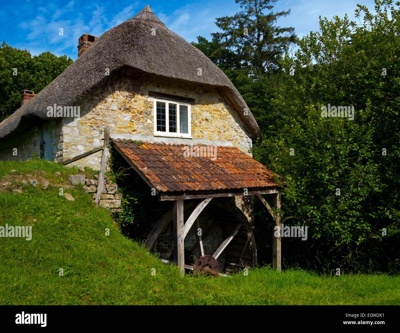 The Old Mill at Uplyme near Lyme Regis in Dorset south west England UK ...