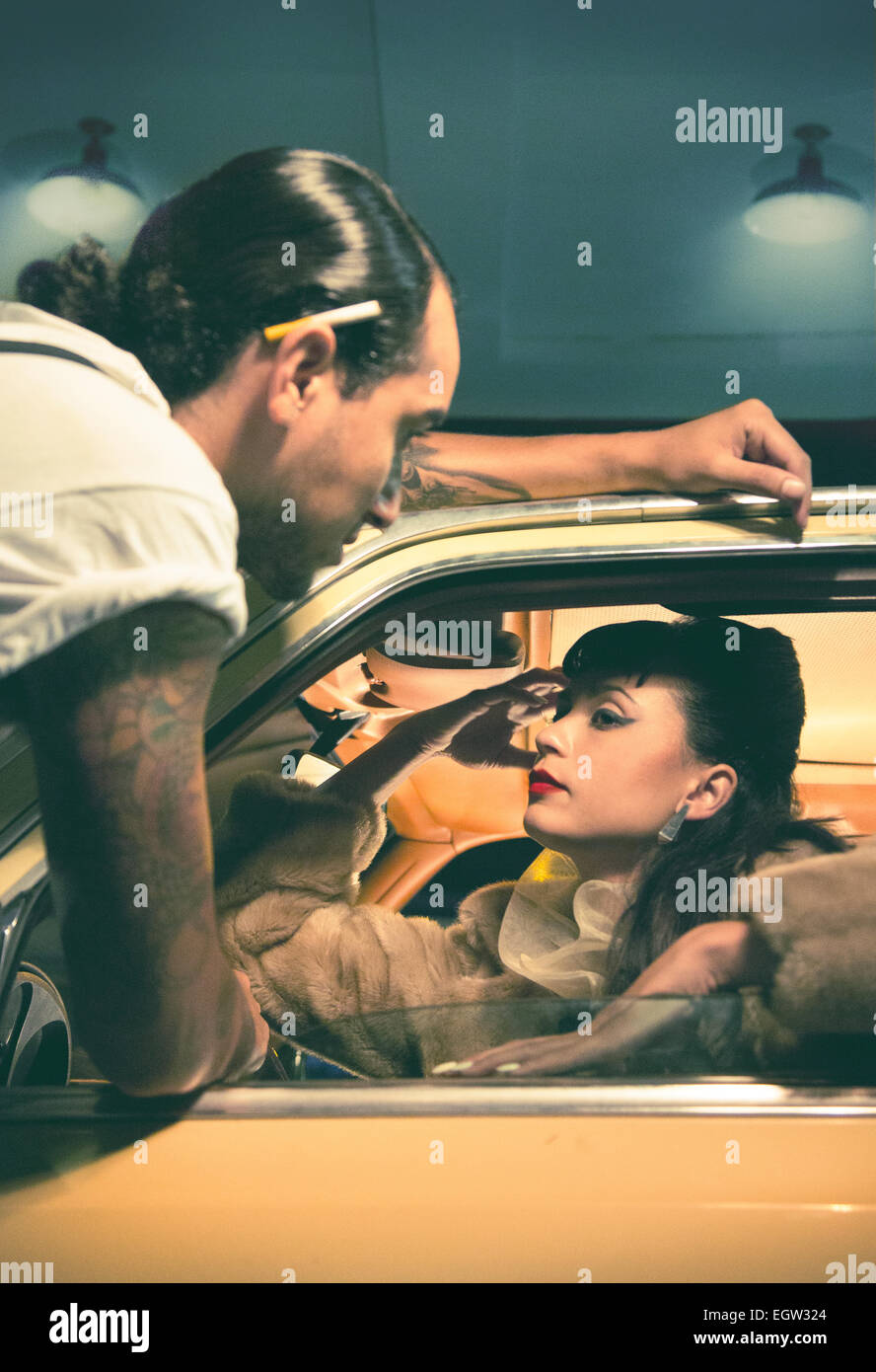 Beautiful woman talking from hi-res stock photography and images - Alamy