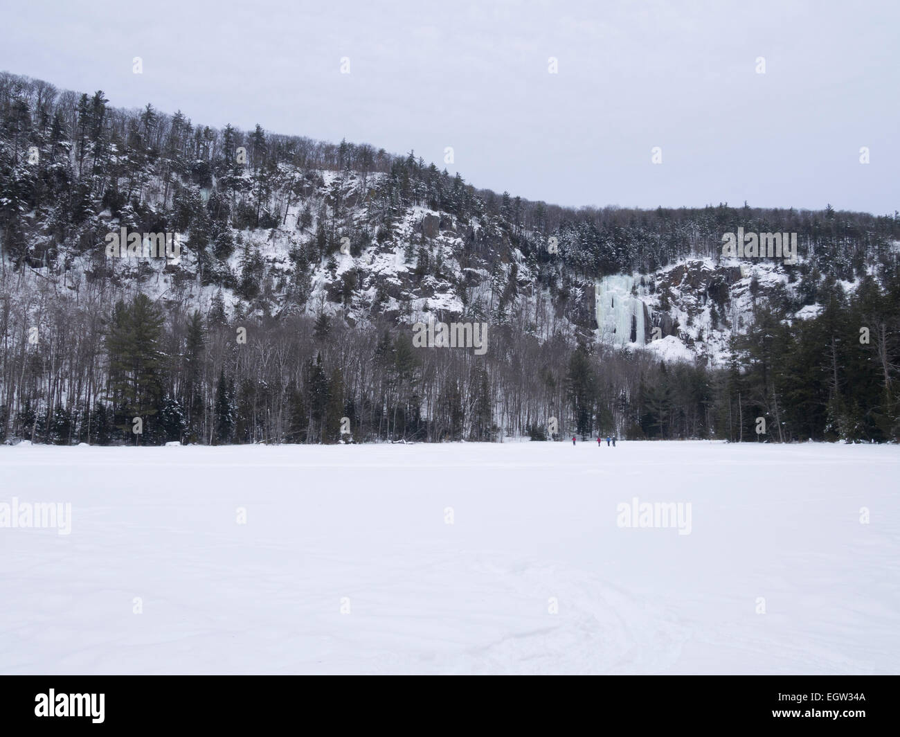 Frozen lake with mountain Stock Photo - Alamy
