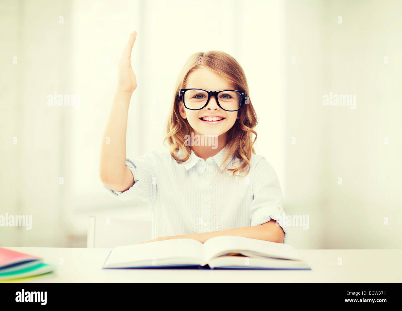 student girl studying at school Stock Photo - Alamy