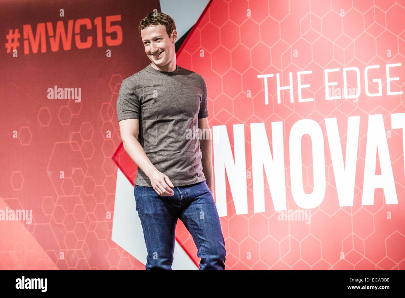 Barcelona, Catalonia, Spain. 2nd Mar, 2015. Mark Zuckerberg, founder ...