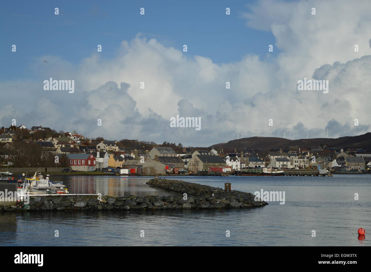 Scalloway Harbour - Shetland Stock Photo - Alamy