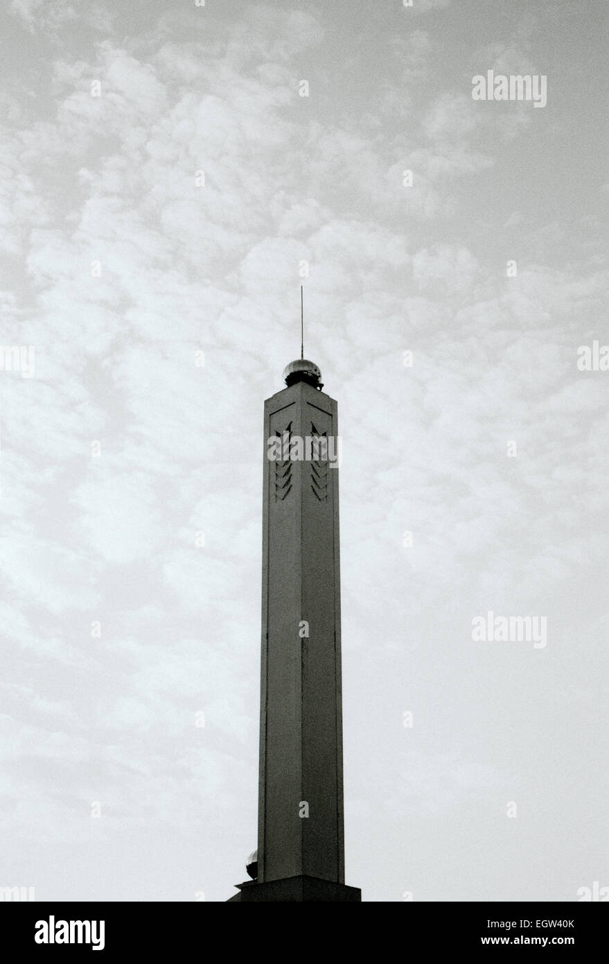 Islamic mosque minaret in Surabaya in Java in Indonesia in Southeast ...