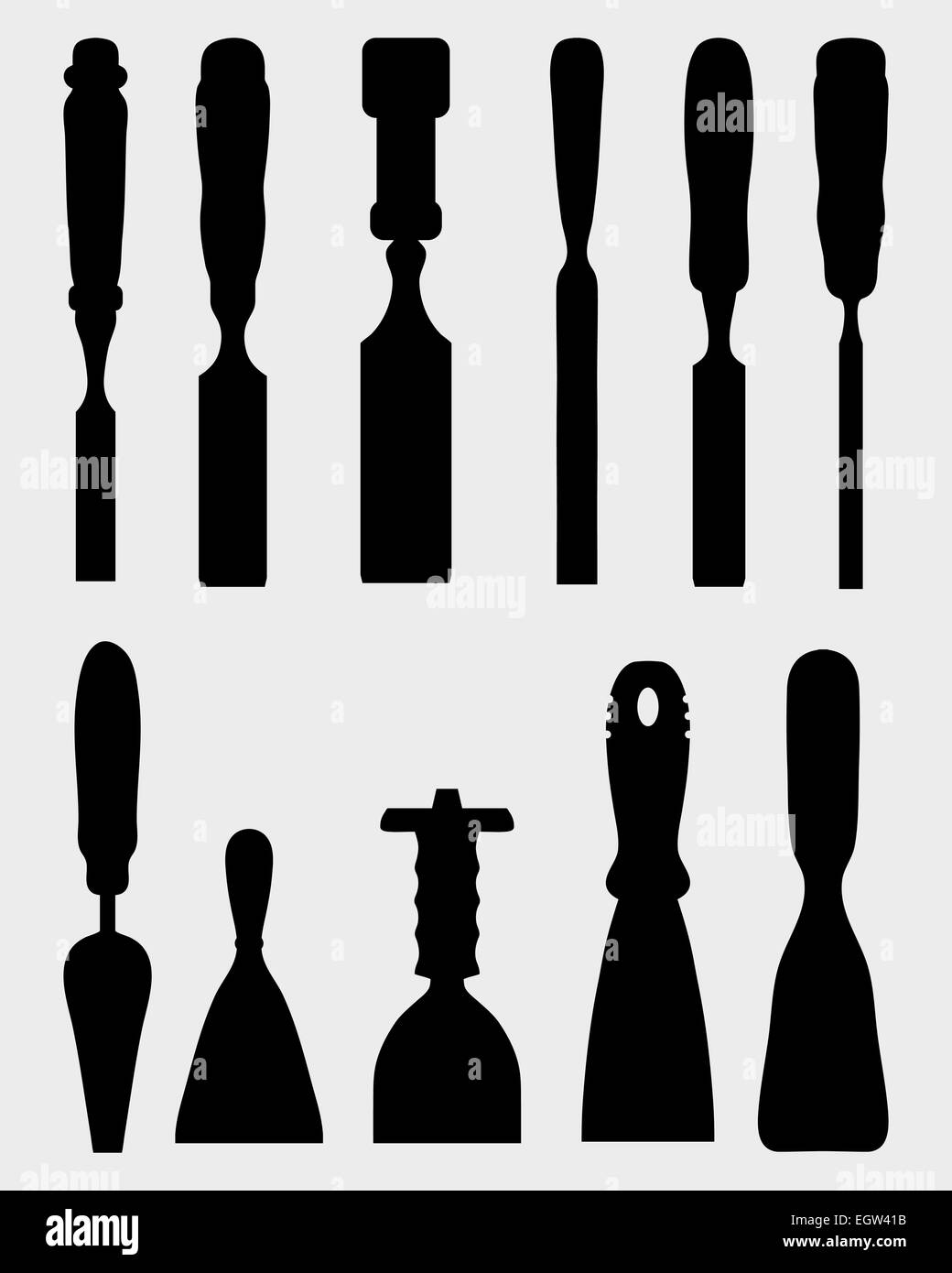 Carpenter chisel Black and White Stock Photos & Images - Alamy