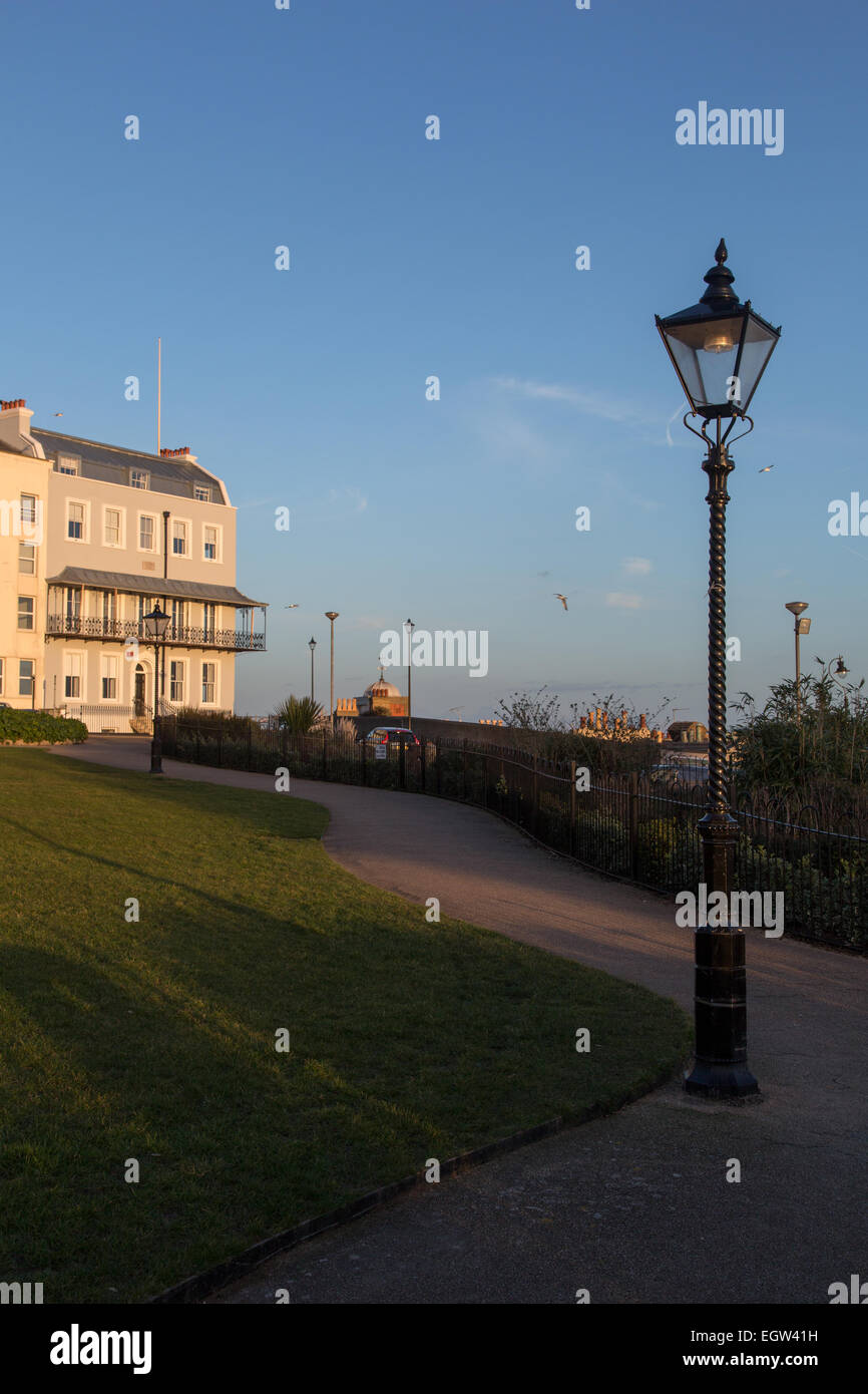 Albion Place gardens, Ramsgate, Kent at sunset Stock Photo - Alamy
