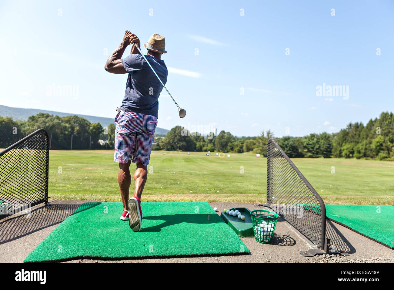 Driving Range Gold Practice Stock Photo - Alamy
