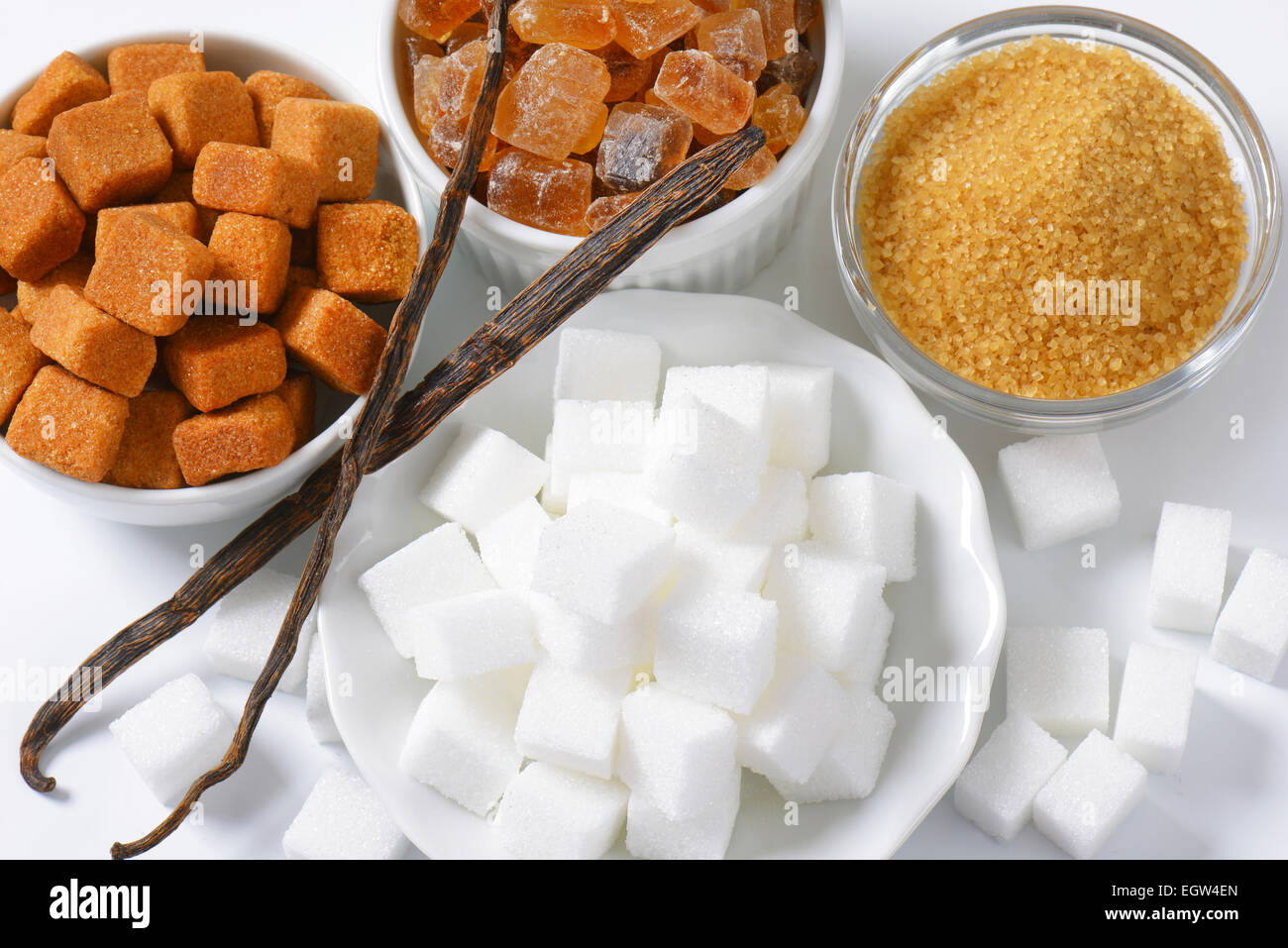 Sugar lumps above hi-res stock photography and images - Alamy