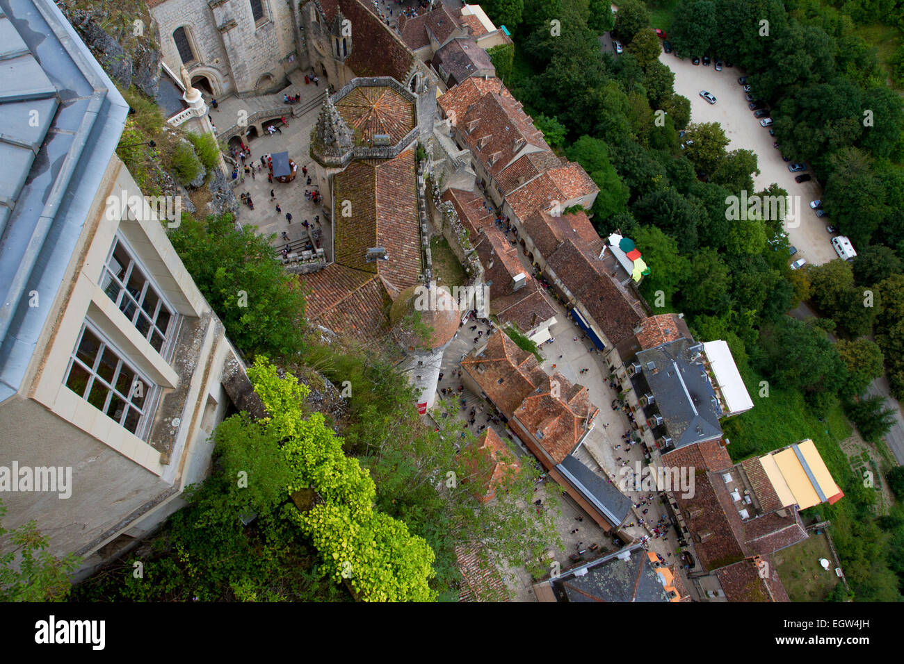 From the ramparts of the Château at Rocamadour, Lot Department, south ...