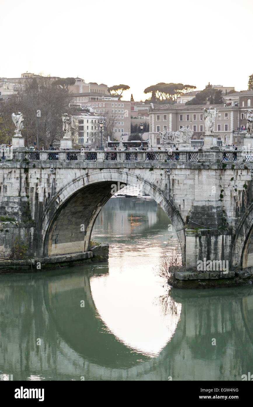 bridge on tevere river in rome near vatican Stock Photo - Alamy