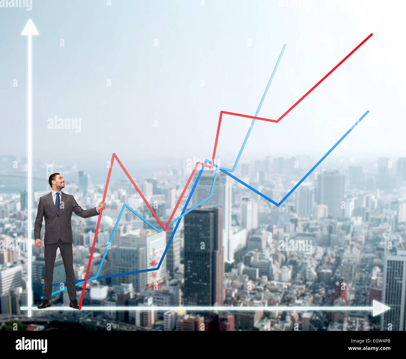 Skyscrapers graph chart hi-res stock photography and images - Alamy