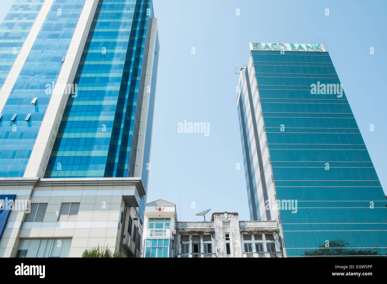 AGD Asia Green Development Bank building on right, and modern ... AGD Asia Green Development Bank building on right, and modern ...