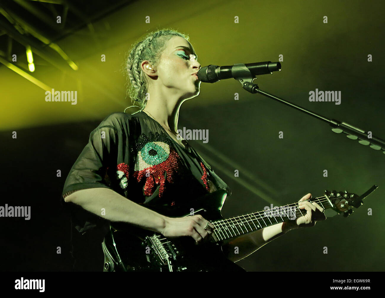 St Vincent performing live on stage at Liverpool O2 Academy Featuring ...