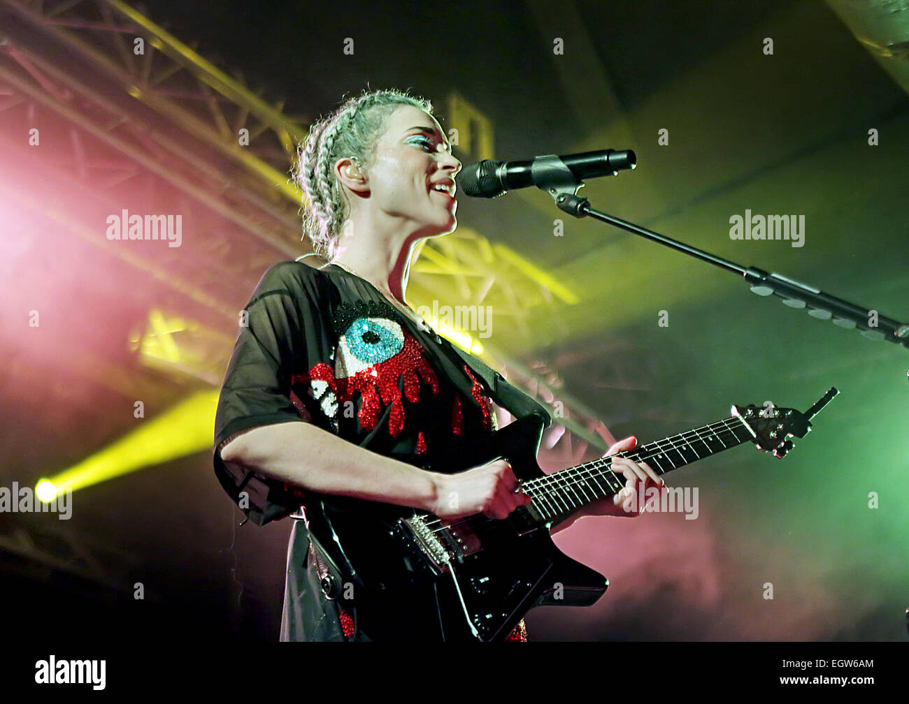 St Vincent performing live on stage at Liverpool O2 Academy Featuring ...