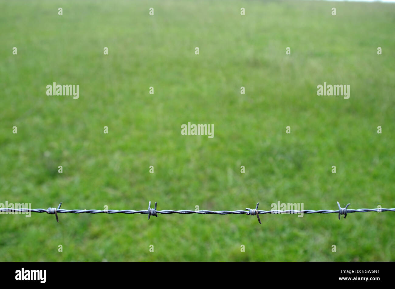 Barbed Wire fence at bottom of image Stock Photo - Alamy
