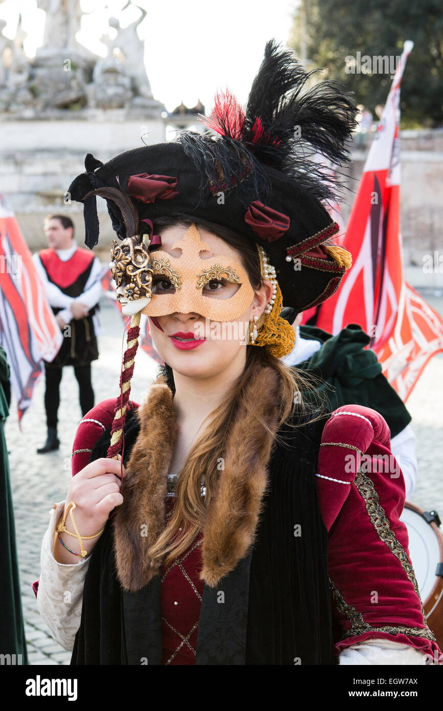 Parade for Carnevale Romano 2015, Rome, Italy Stock Photo - Alamy