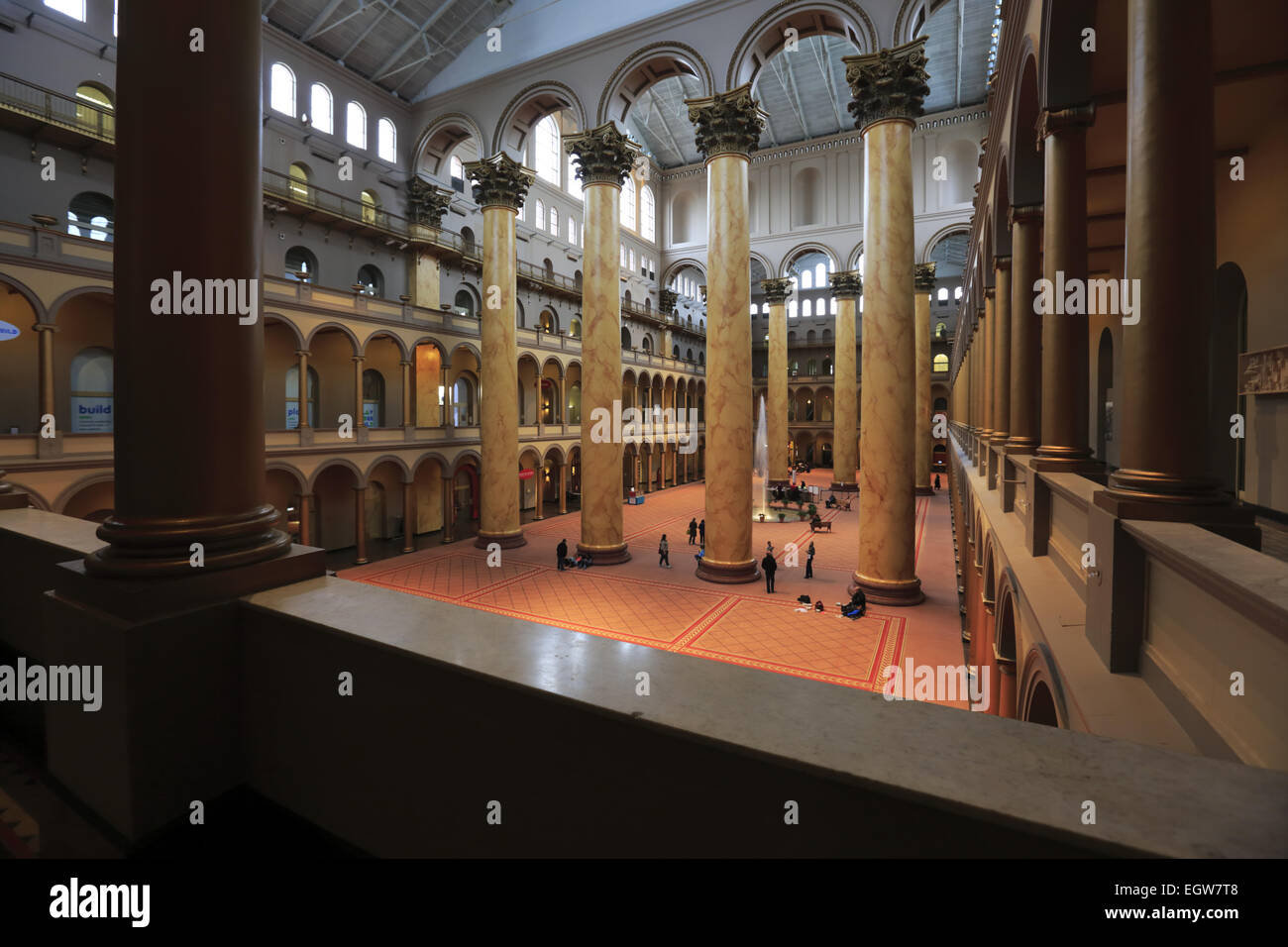 Interior view of the Great Hall of National Building Museum, Washington ...
