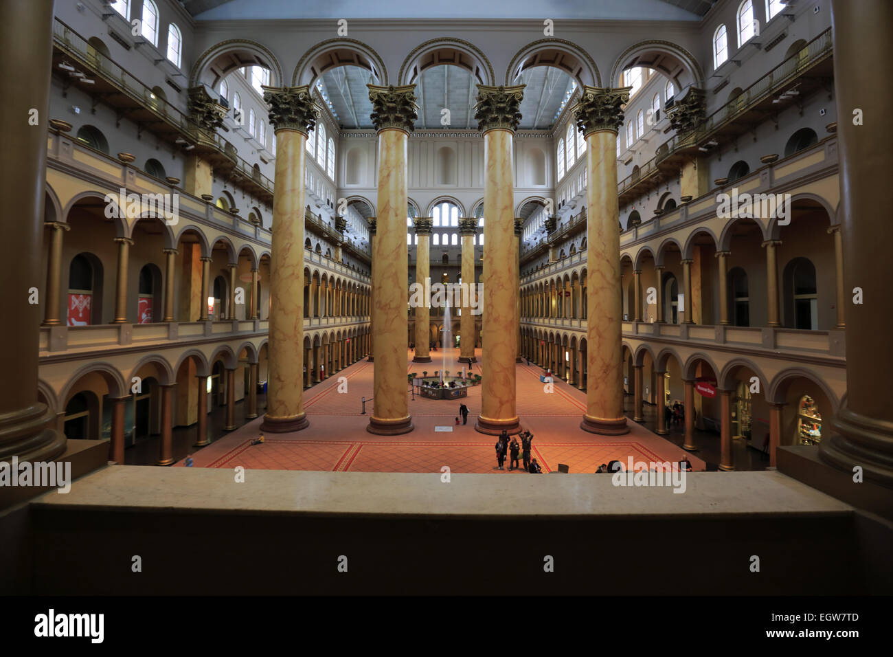 Interior view of the Great Hall of National Building Museum, Washington ...