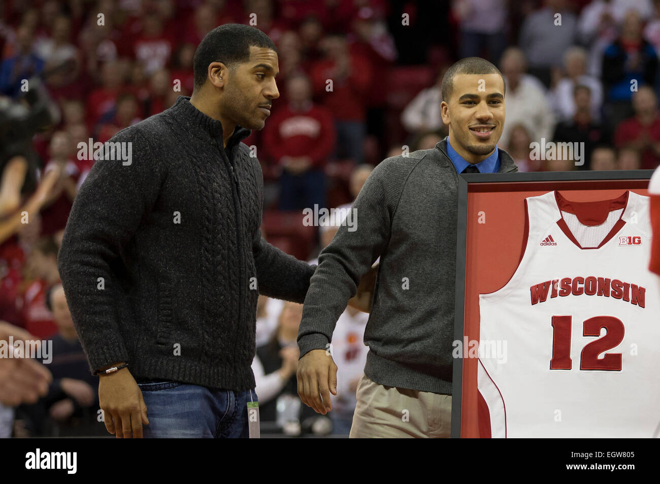 March 1, 2015: Wisconsin Badgers guard Traevon Jackson #12 and his ...