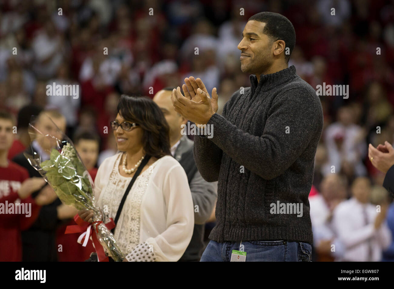 March 1, 2015: Jim Jackson and his wife clap as their son Traevon ...