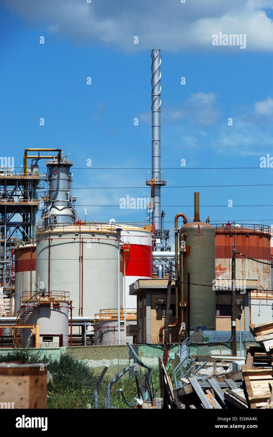Petrochemical oil refinery, Puente Mayorga, Cadiz Province, Andalusia ...