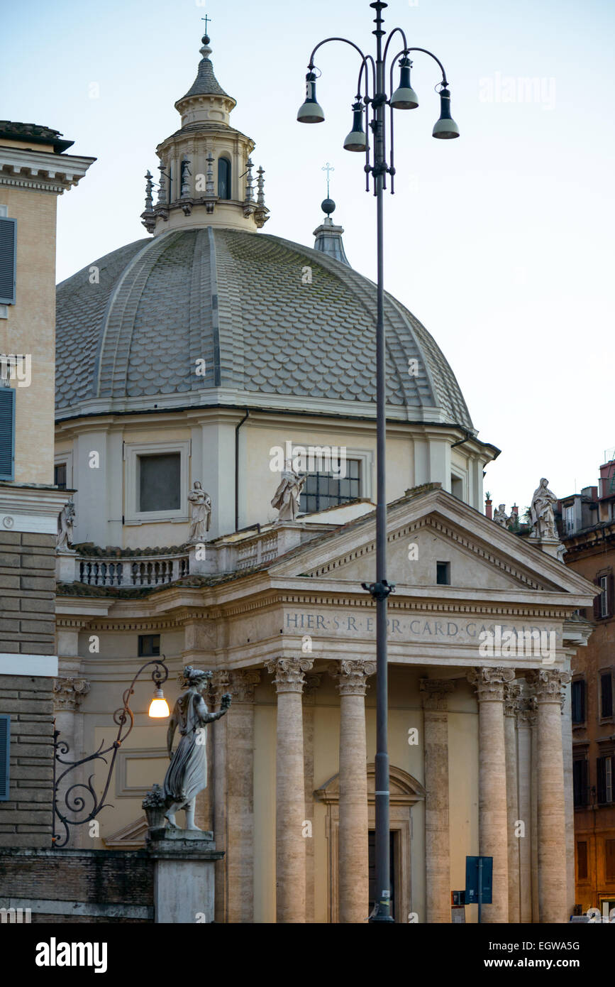 famous piazza del popolo square in rome italy Stock Photo - Alamy