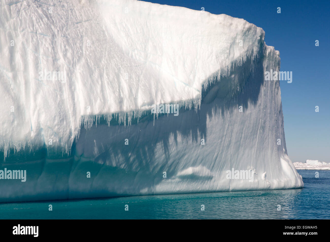 Antarctica, Weddell Sea, Antarctic summer melting tabular iceberg ...