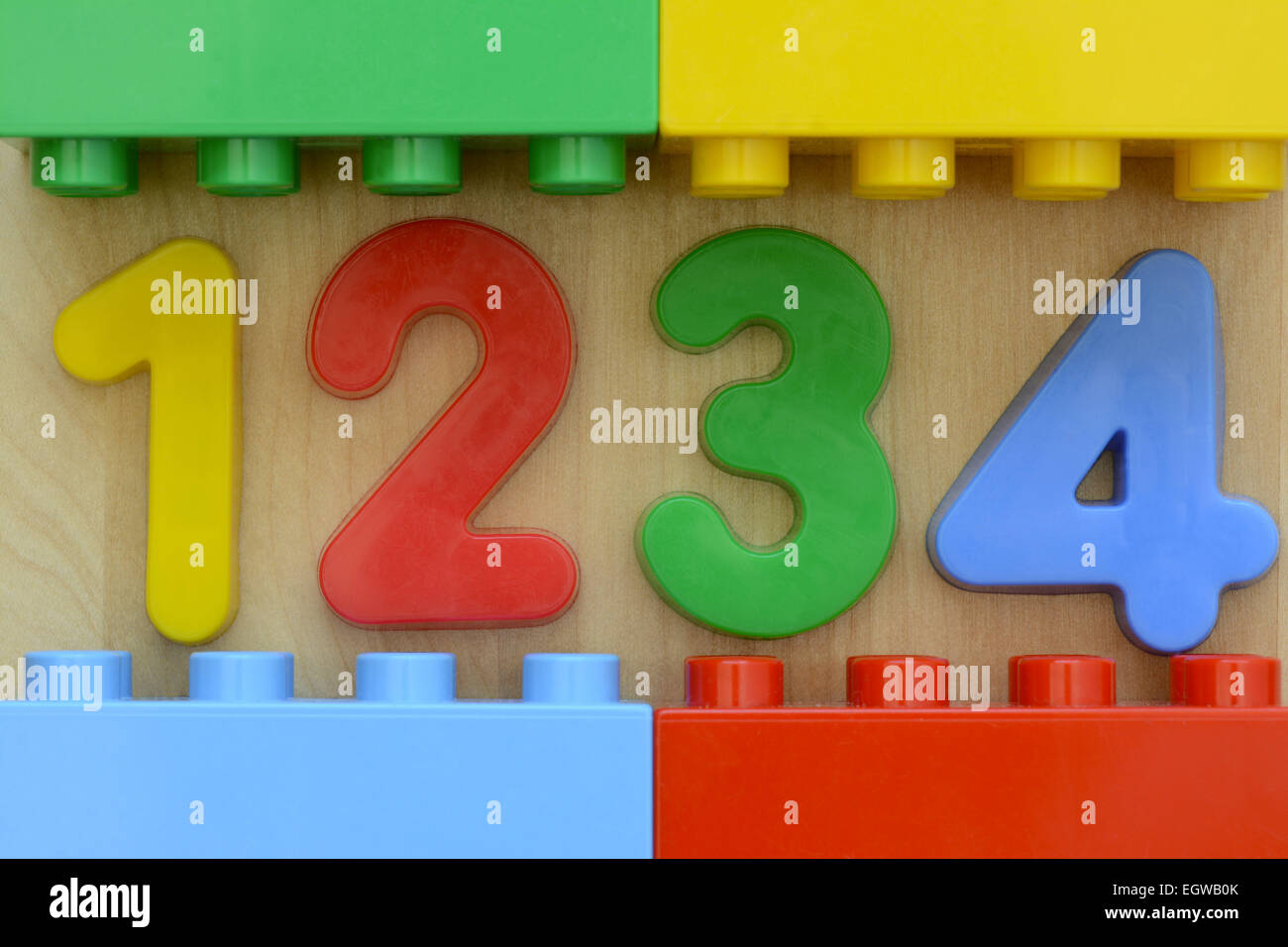 Kids number blocks hi-res stock photography and images - Alamy