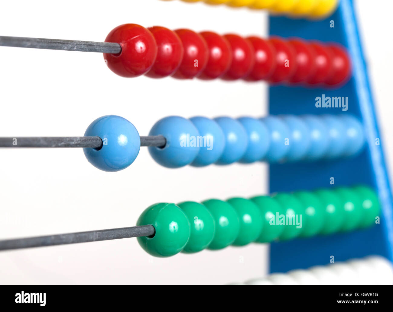 Close up colorful abacus, old calculator toy, selective focus Stock ...