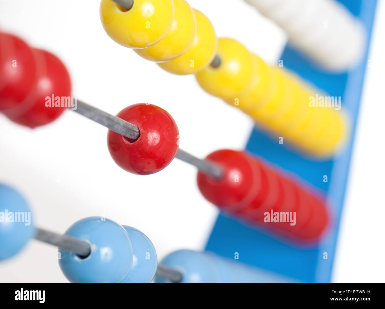 Close up colorful abacus, old calculator toy, selective focus Stock ...