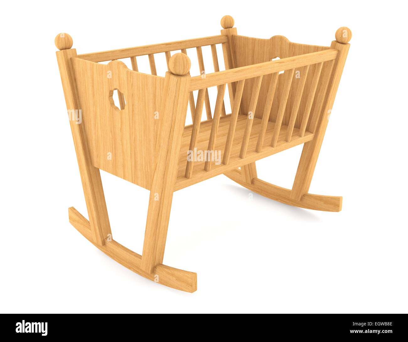 child crib isolated on white background Stock Photo - Alamy