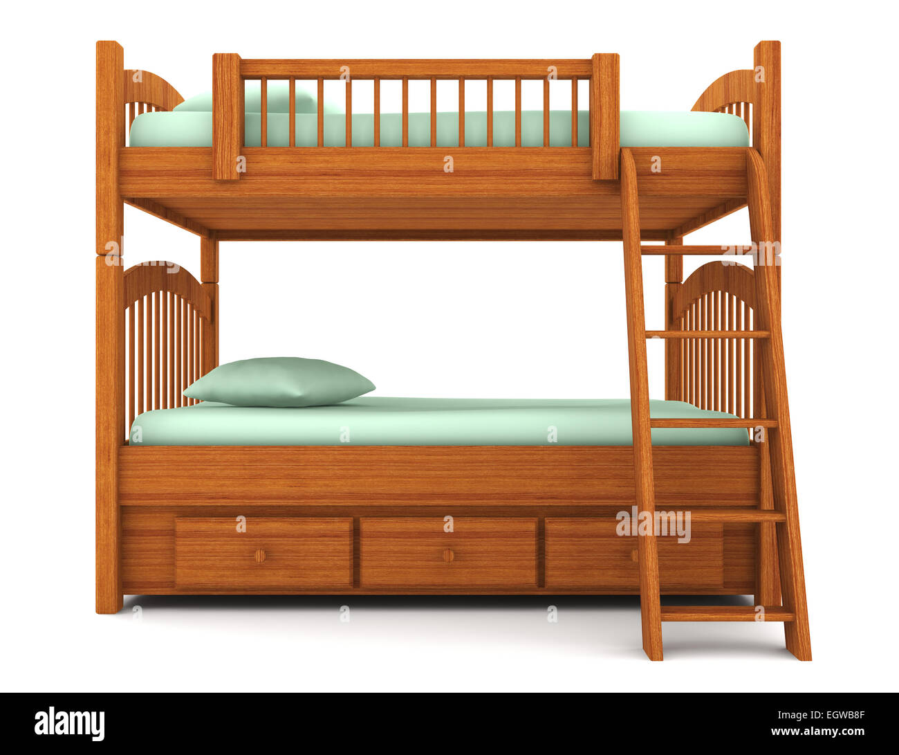 bunk bed isolated on white background Stock Photo - Alamy