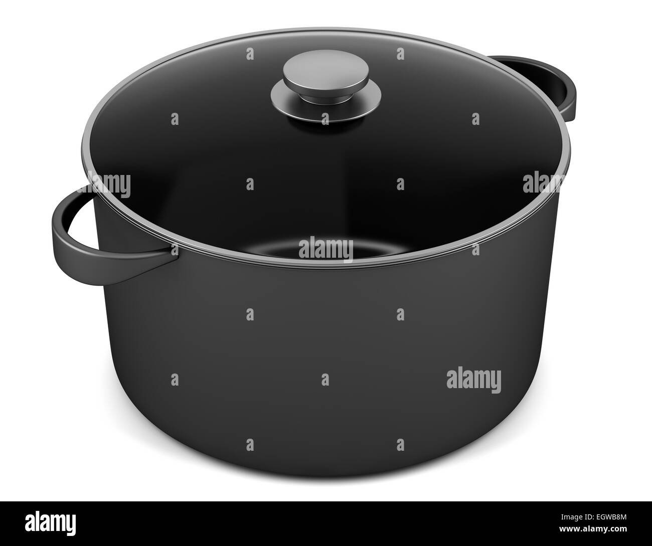 single black cooking pan isolated on white background Stock Photo - Alamy