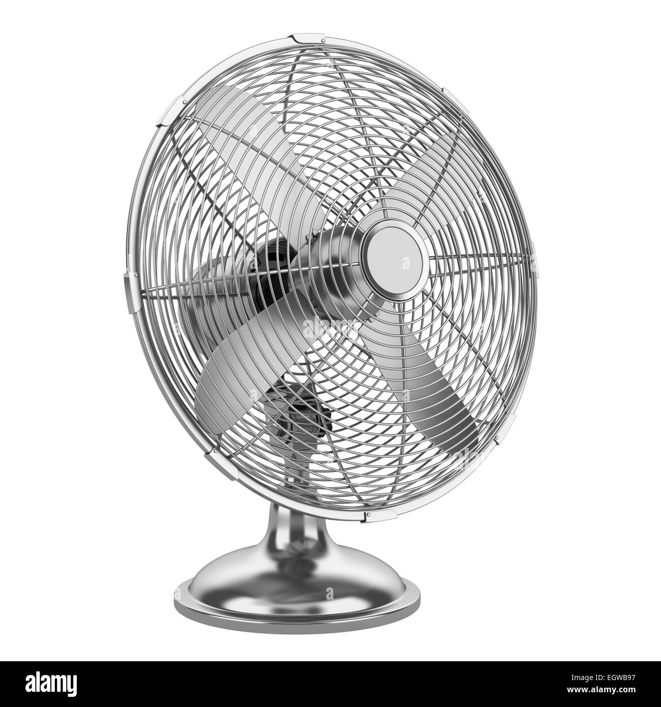 modern electric metallic fan isolated on white background Stock Photo ...