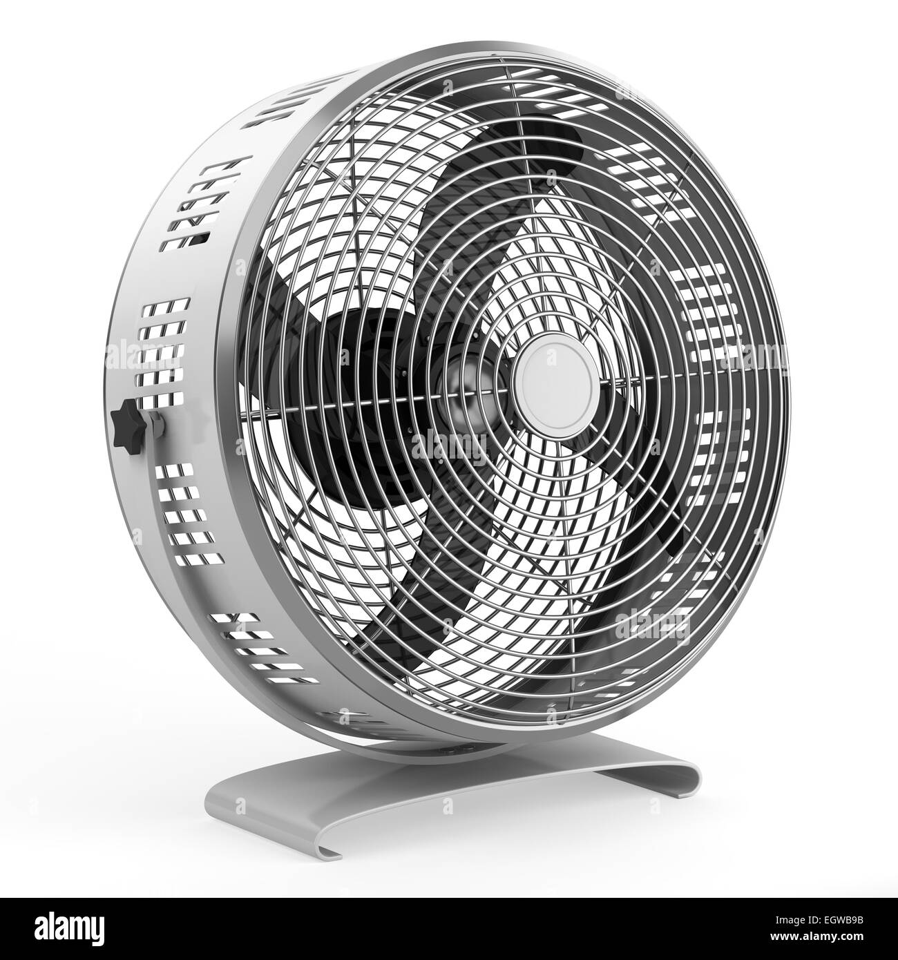 modern electric metallic fan isolated on white background Stock Photo ...