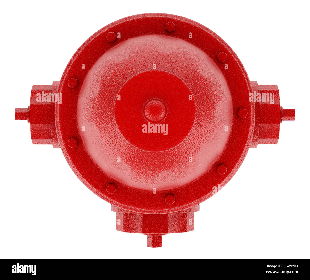 top view of red hydrant isolated on white background Stock Photo - Alamy