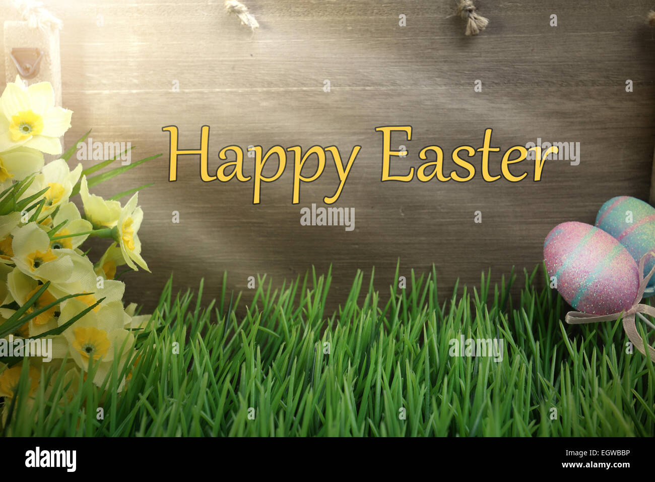 Sunny and happy Easter Card Stock Photo - Alamy