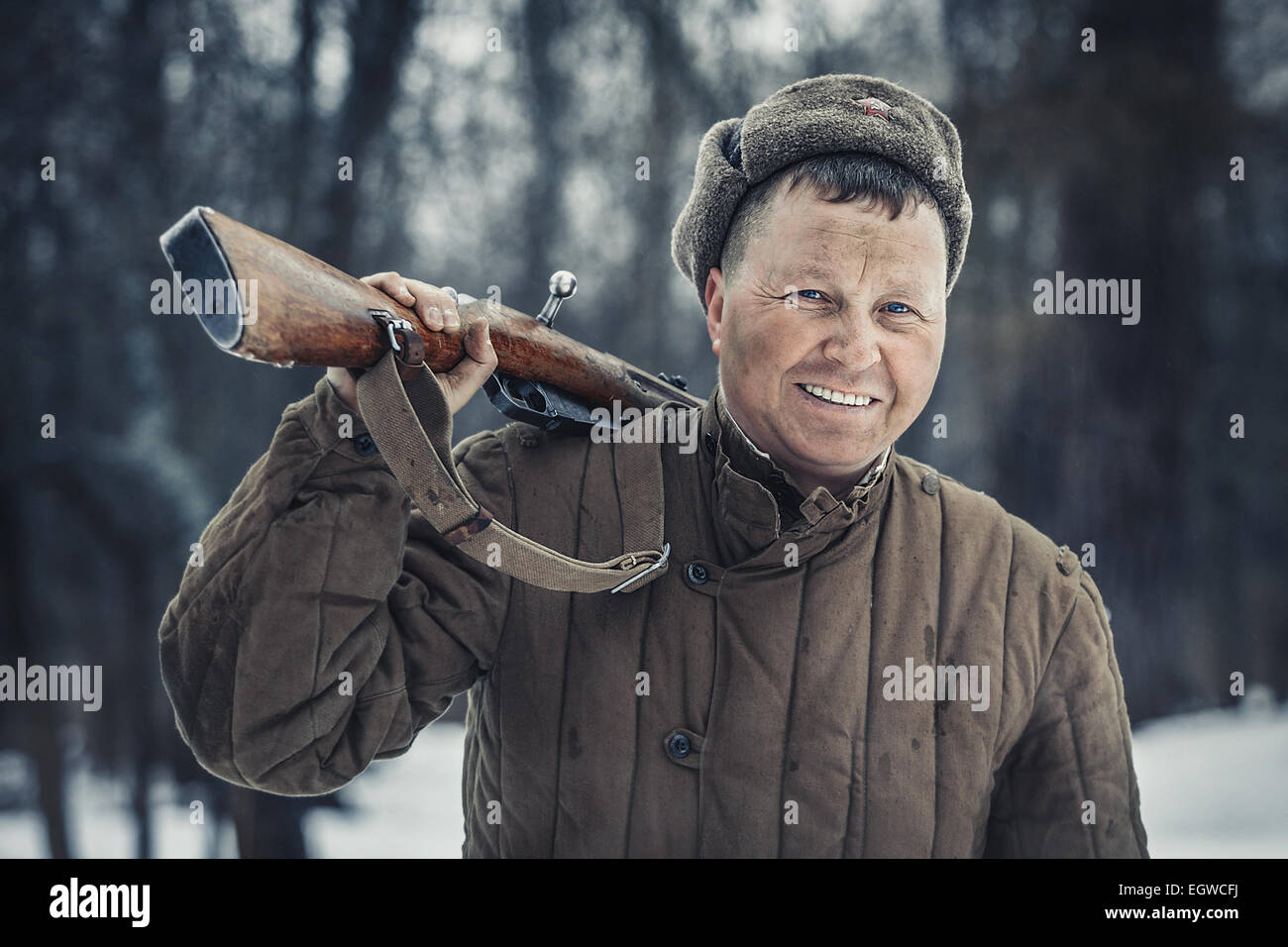 Ww2 Smiling Soldier High Resolution Stock Photography and Images - Alamy