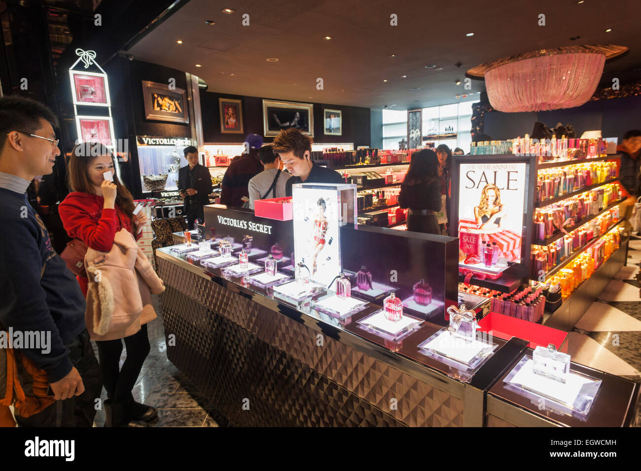 China, Hong Kong, Central, IFC Mall, Victoria's Secret Store, Chinese ...