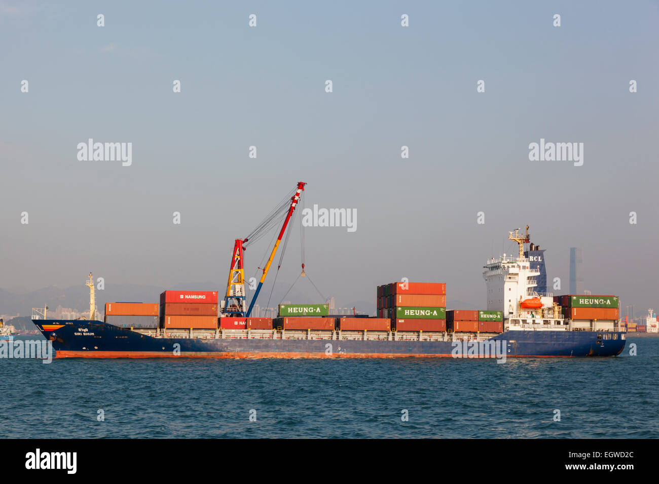 China, Hong Kong, Container Ship Stock Photo - Alamy