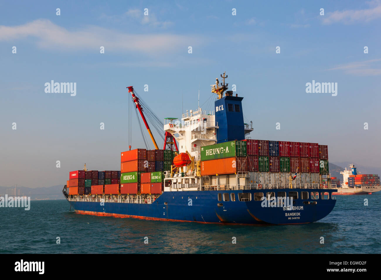 China, Hong Kong, Container Ship Stock Photo - Alamy