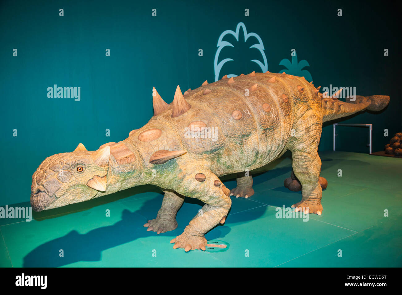 China, Animatronic Model of Euoplocephalus Stock Photo - Alamy