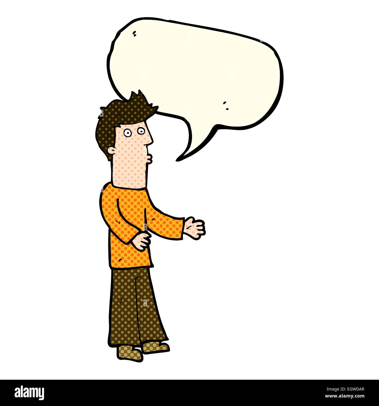 cartoon man explaining with speech bubble Stock Vector Image & Art - Alamy